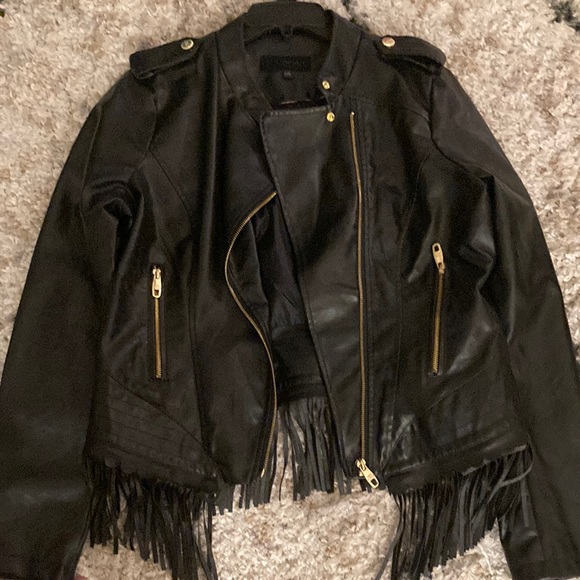 Steve Madden | Jackets & Coats | Steve Madden Black Faux Leather Jacket ...
